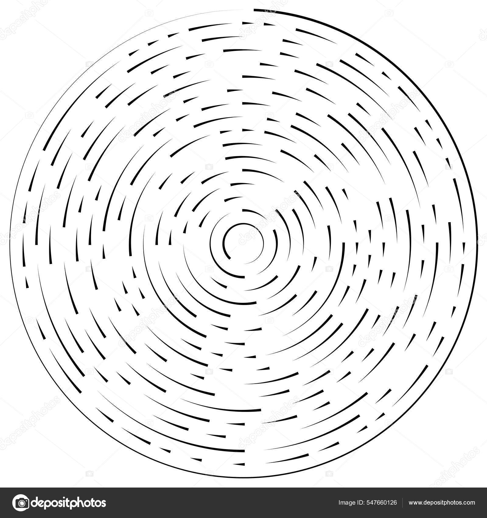 Radial Radiating Circular Concentric Lines Vector Element Stock Vector ...