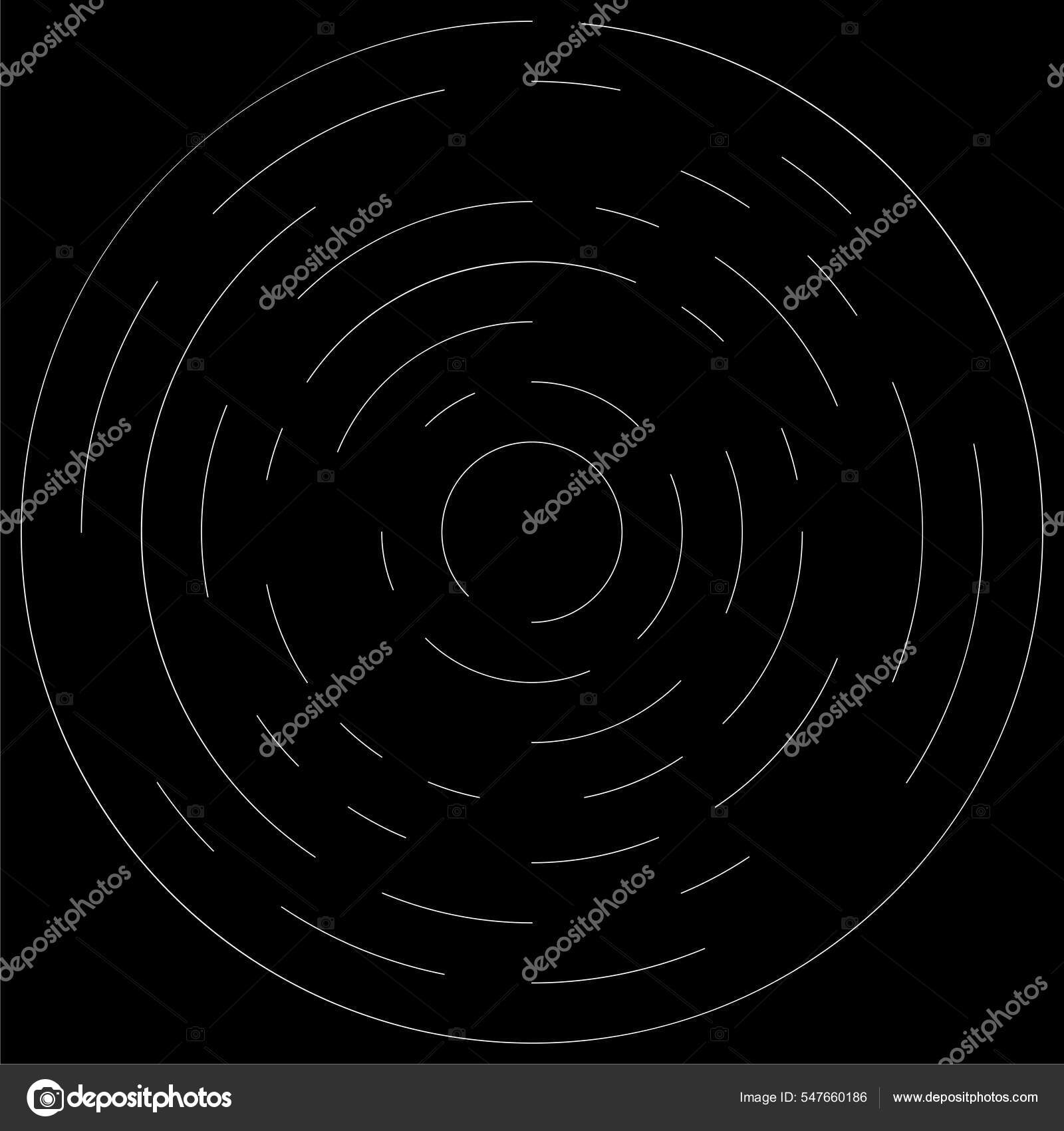 Radial Radiating Circular Concentric Lines Vector Element Stock Vector ...