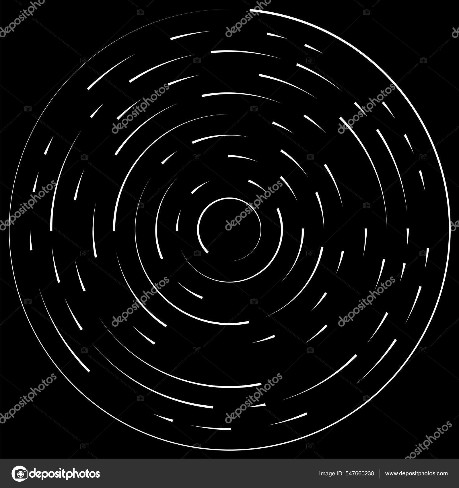 Radial Radiating Circular Concentric Lines Vector Element Stock Vector ...