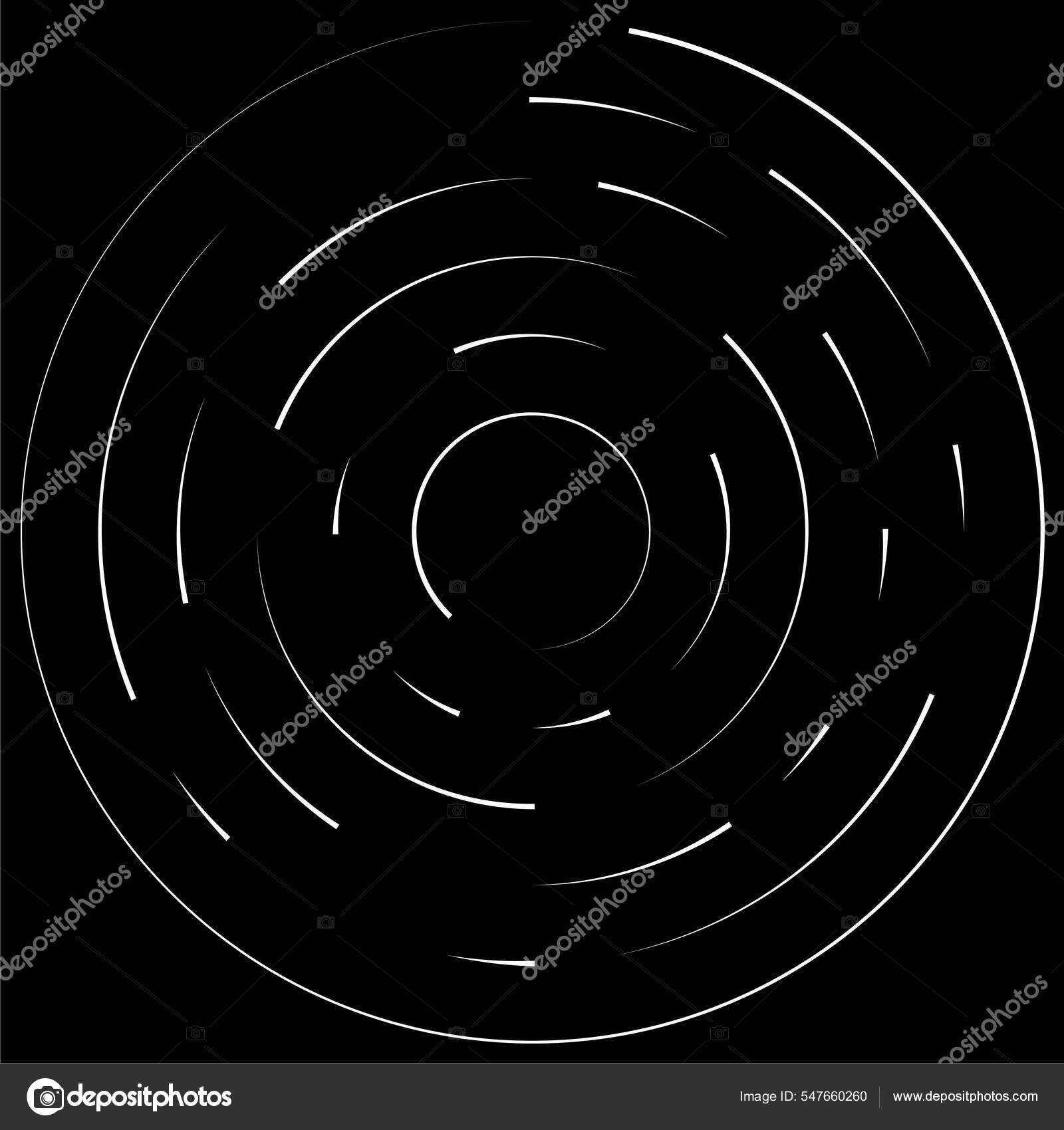 Radial Radiating Circular Concentric Lines Vector Element Stock Vector ...