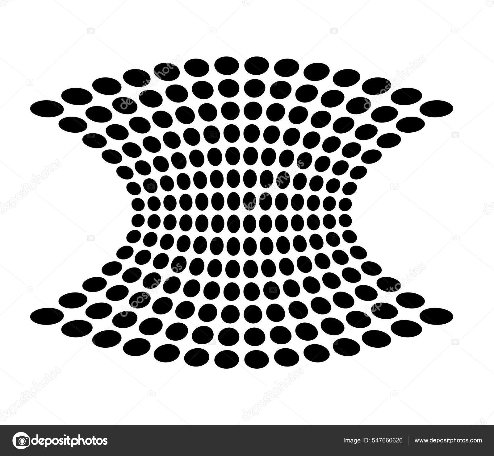 Circle Mosaic Grid Mesh Distort Deform Effect Stock Vector by ...