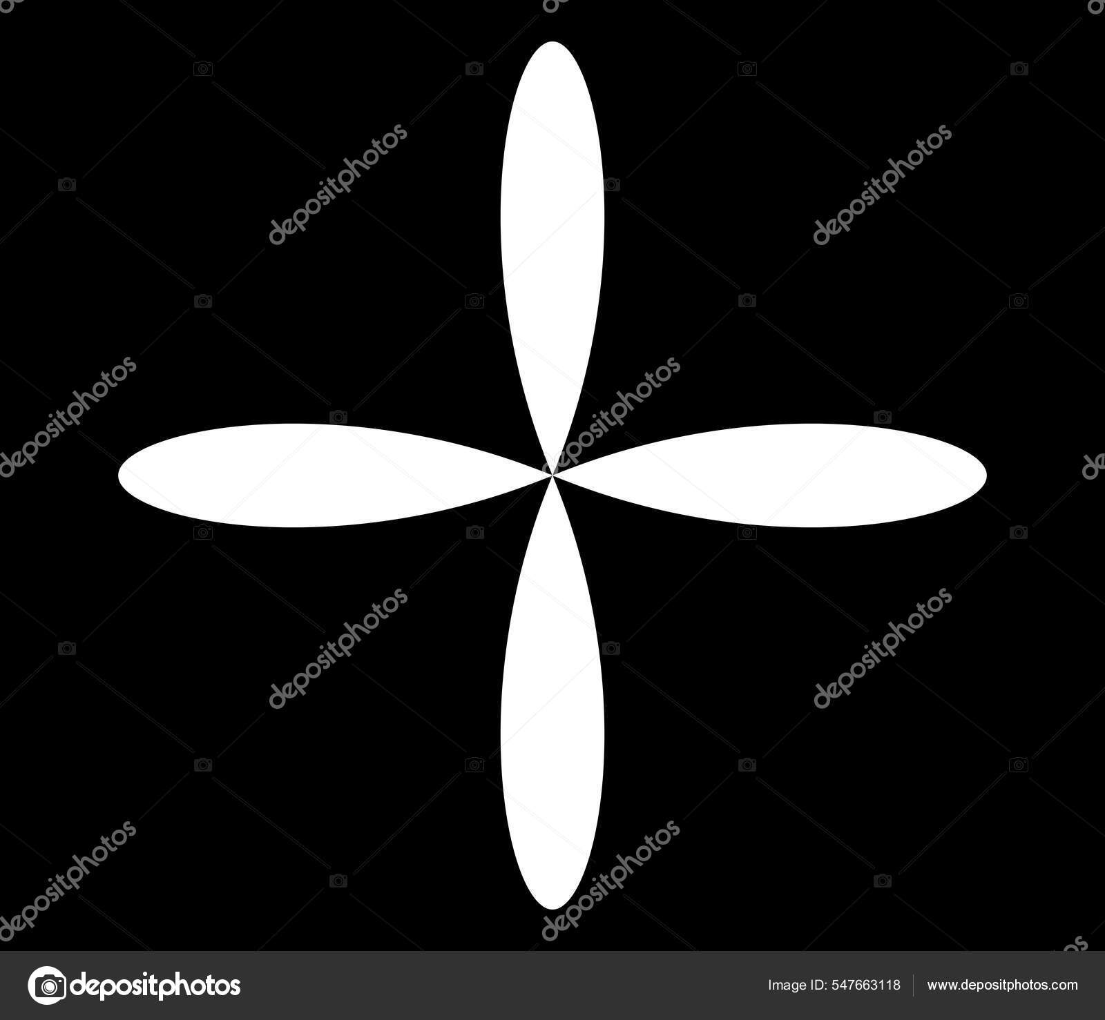Simple Flower Shapes Petals Silhouette Stock Vector Illustration Clip ...