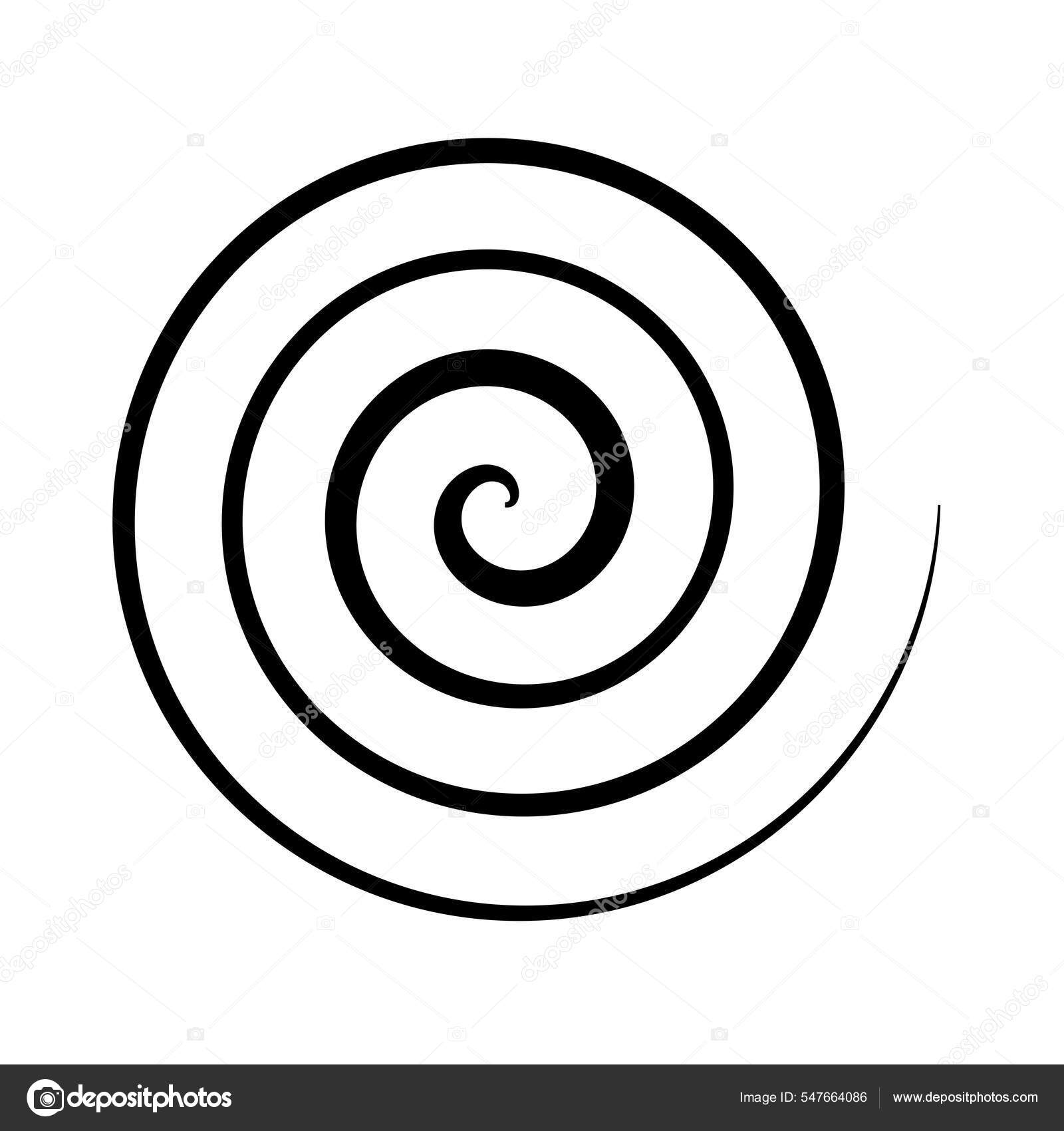 Simple Spiral Graphics Element Twirl Swirl Whirl Element Stock Vector ...