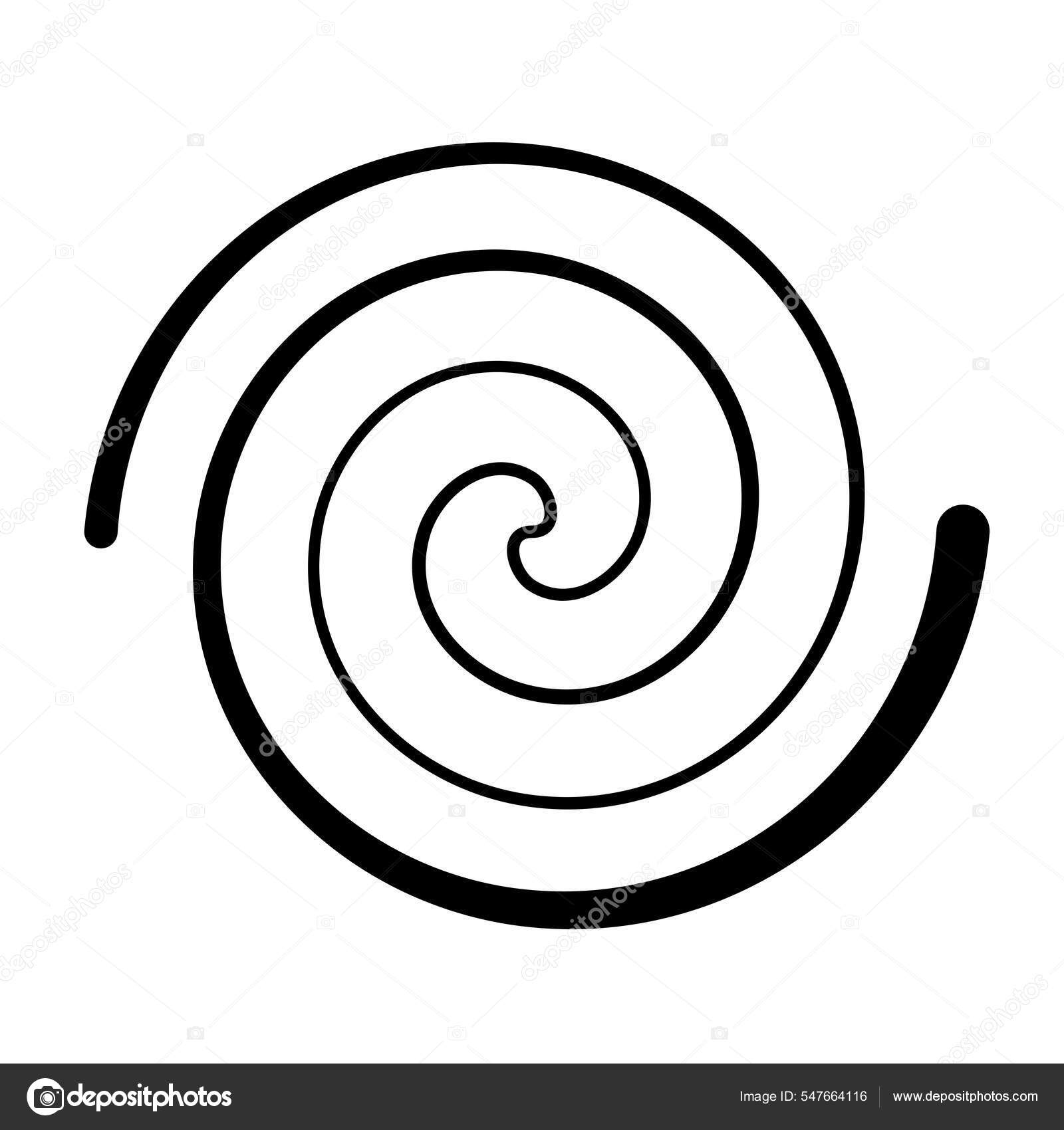 Simple Spiral Graphics Element Twirl Swirl Whirl Element Stock Vector ...