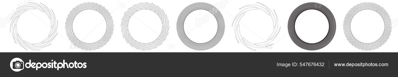 Geometric Circular Abstract Motif Icon Symbol Radial Radiating Design ...