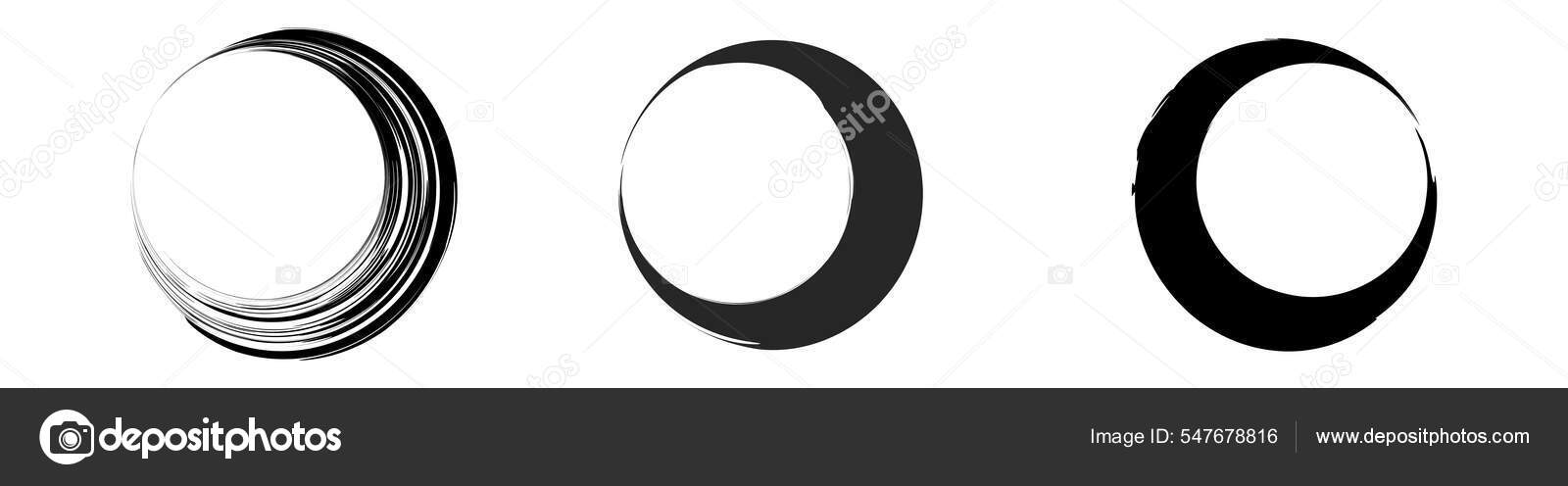 Smeared Smudged Circle Circular Grungy Grunge Brushstroke Paintbrush ...