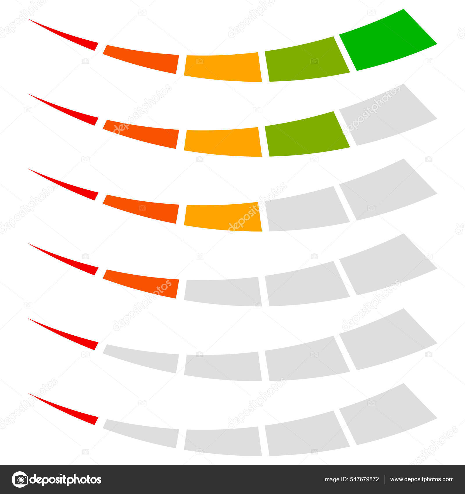 Level Progress Bar Indicator Low High Progression Guage Meter Scale ...