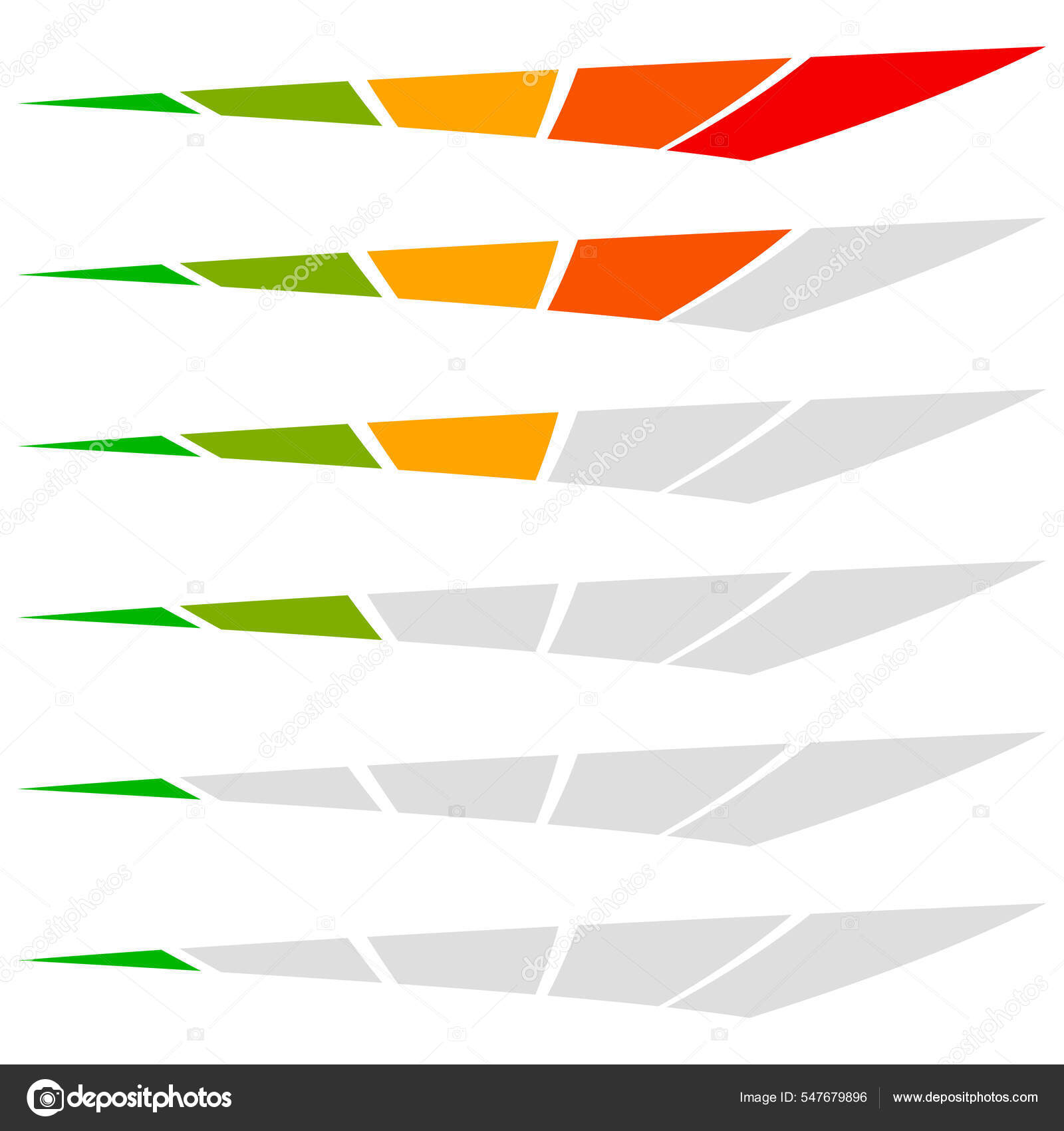 Level Progress Bar Indicator Low High Progression Guage Meter Scale ...