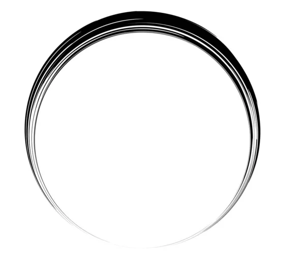 Pincel Elemento Círculo Trazo Pintura Ilustración Vector Stock Gráficos ...