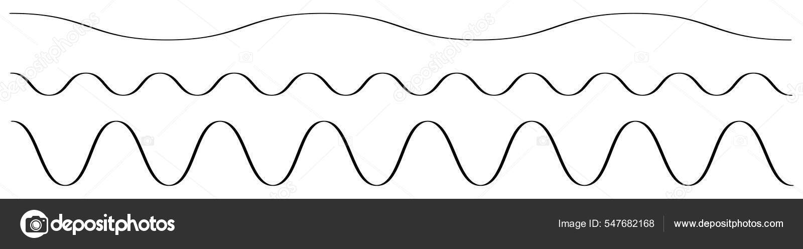 Wavy Waving Wave Lines Curvy Curved Flowing Billowy Undulate Line Stock ...