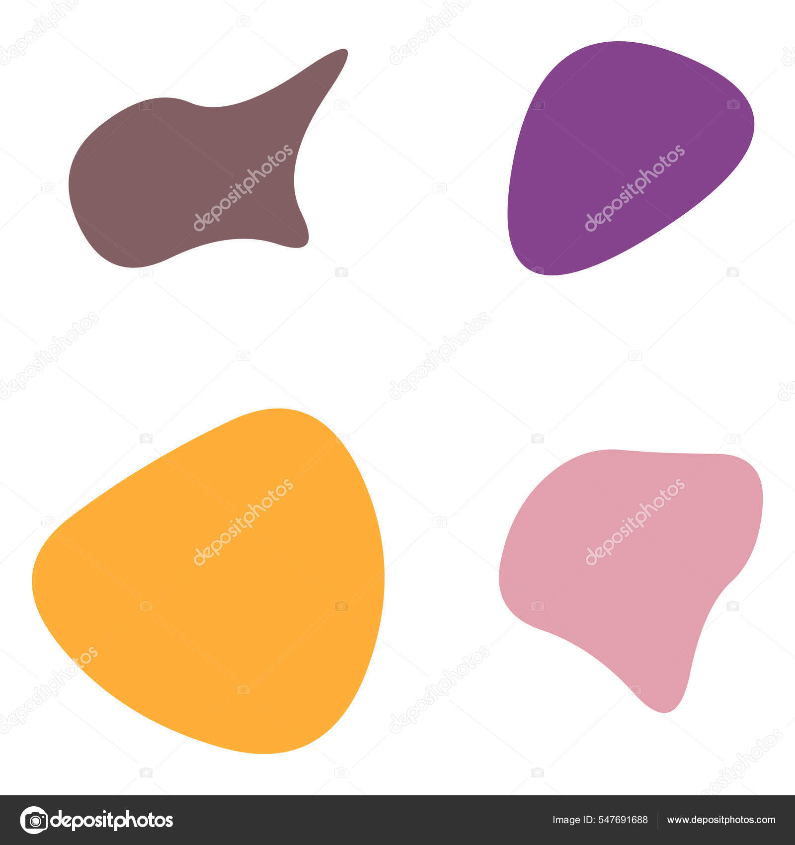 Random Blotch Inkblot Organic Blob Blot Speck Shape Splat Fleck Stock ...