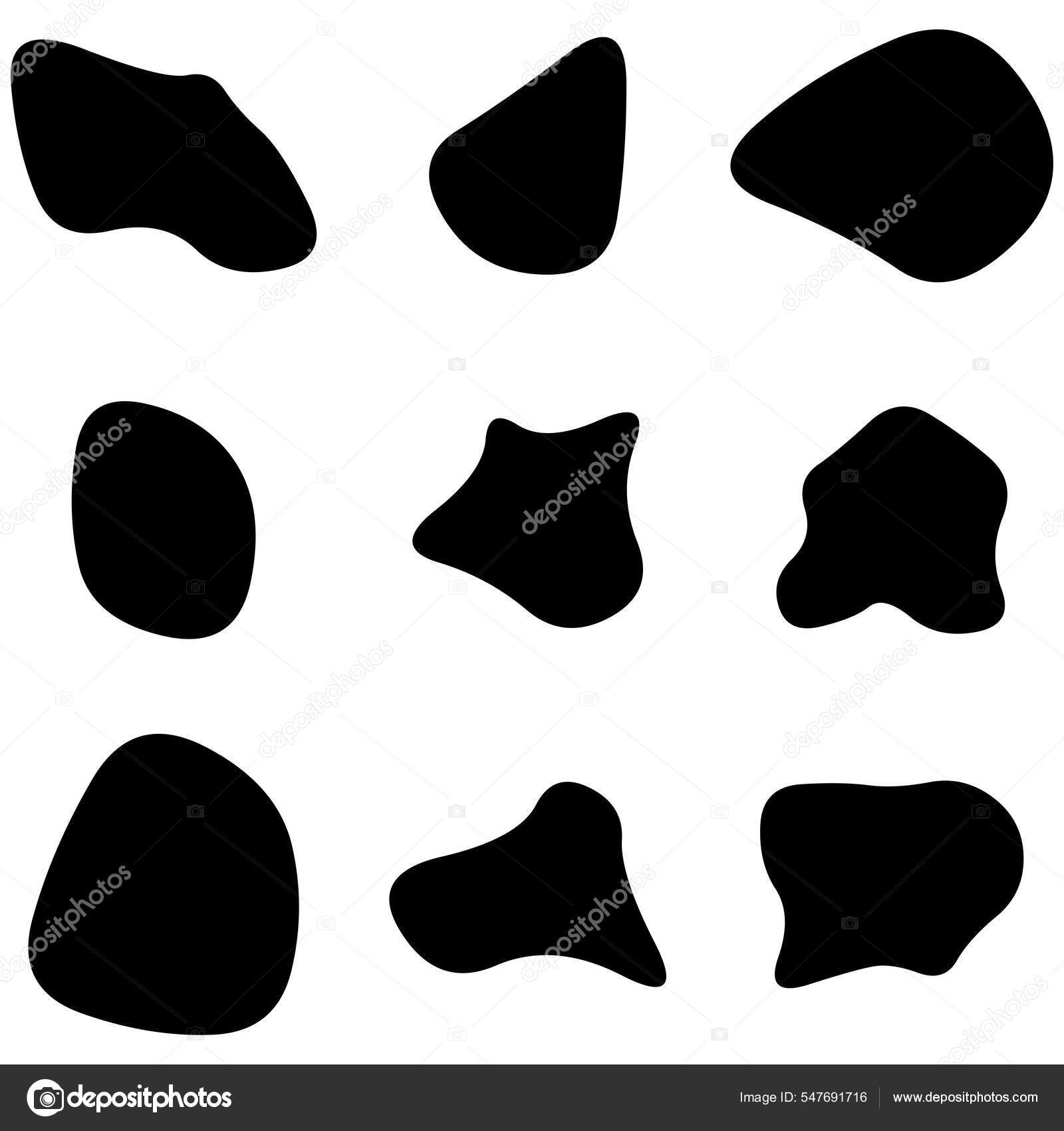 Random Blotch Inkblot Organic Blob Blot Speck Shape Splat Fleck Stock ...
