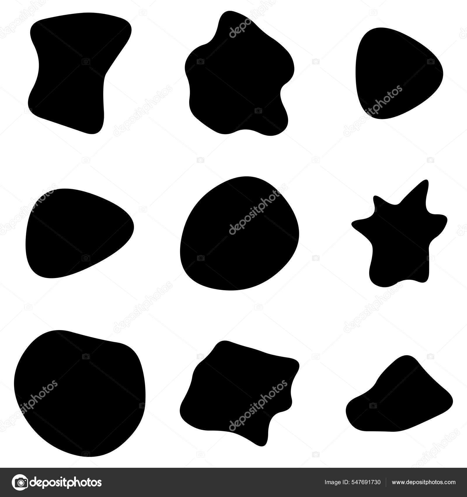 Random Blotch Inkblot Organic Blob Blot Speck Shape Splat Fleck Stock ...