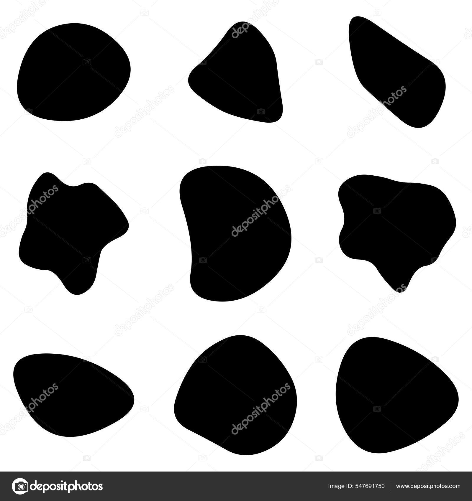Random Blotch Inkblot Organic Blob Blot Speck Shape Splat Fleck Stock ...