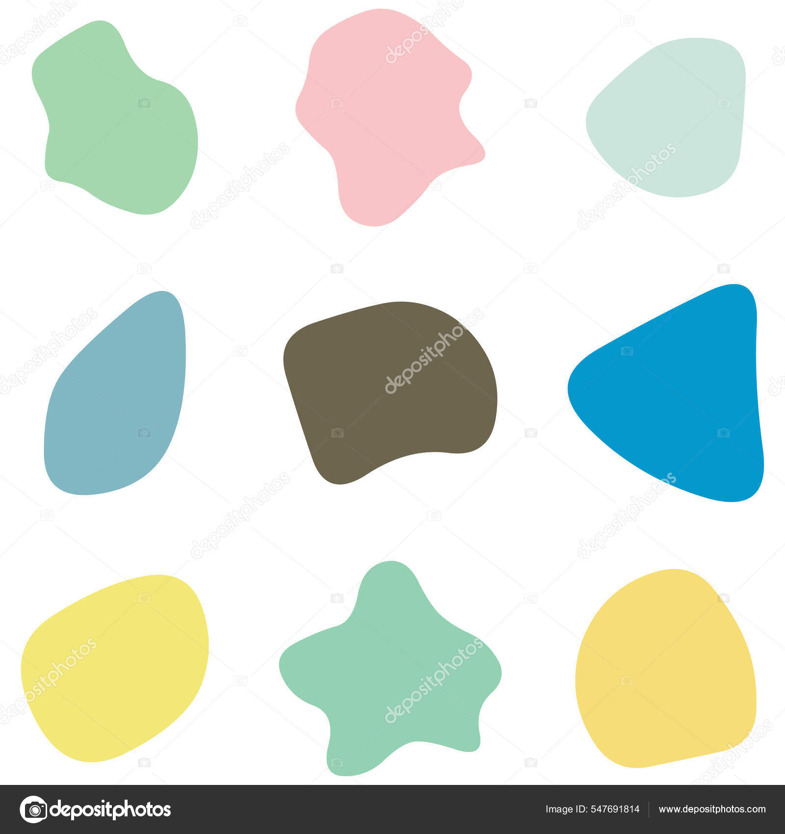 Random Blotch Inkblot Organic Blob Blot Speck Shape Splat Fleck Stock ...