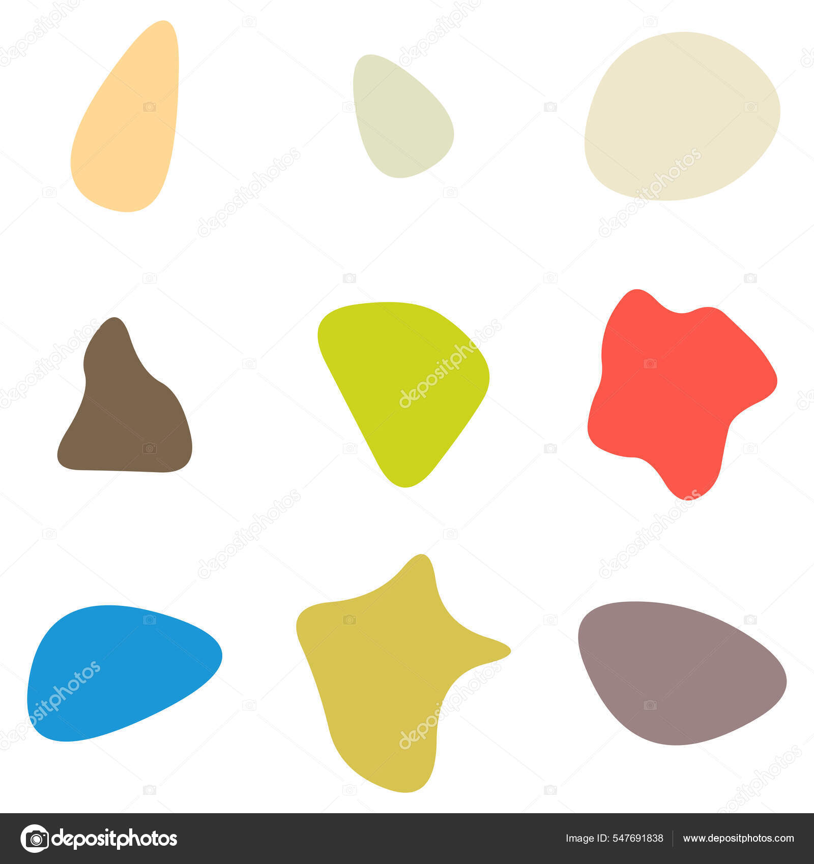 Random Blotch Inkblot Organic Blob Blot Speck Shape Splat Fleck Stock ...