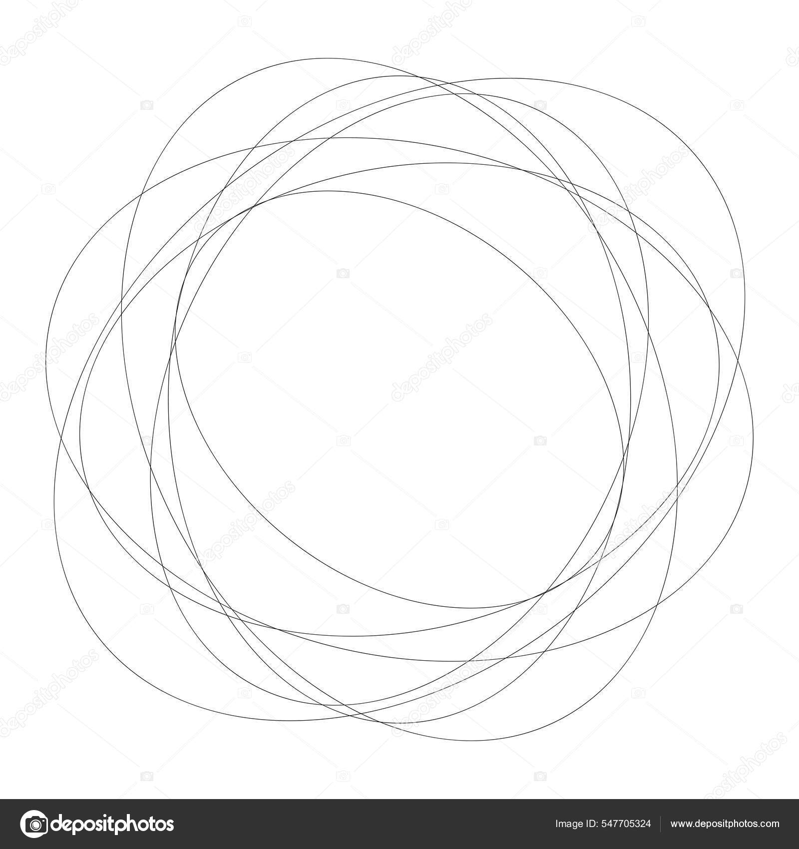 Abstract Random Circles Geometric Circular Element Stock Vector by ...