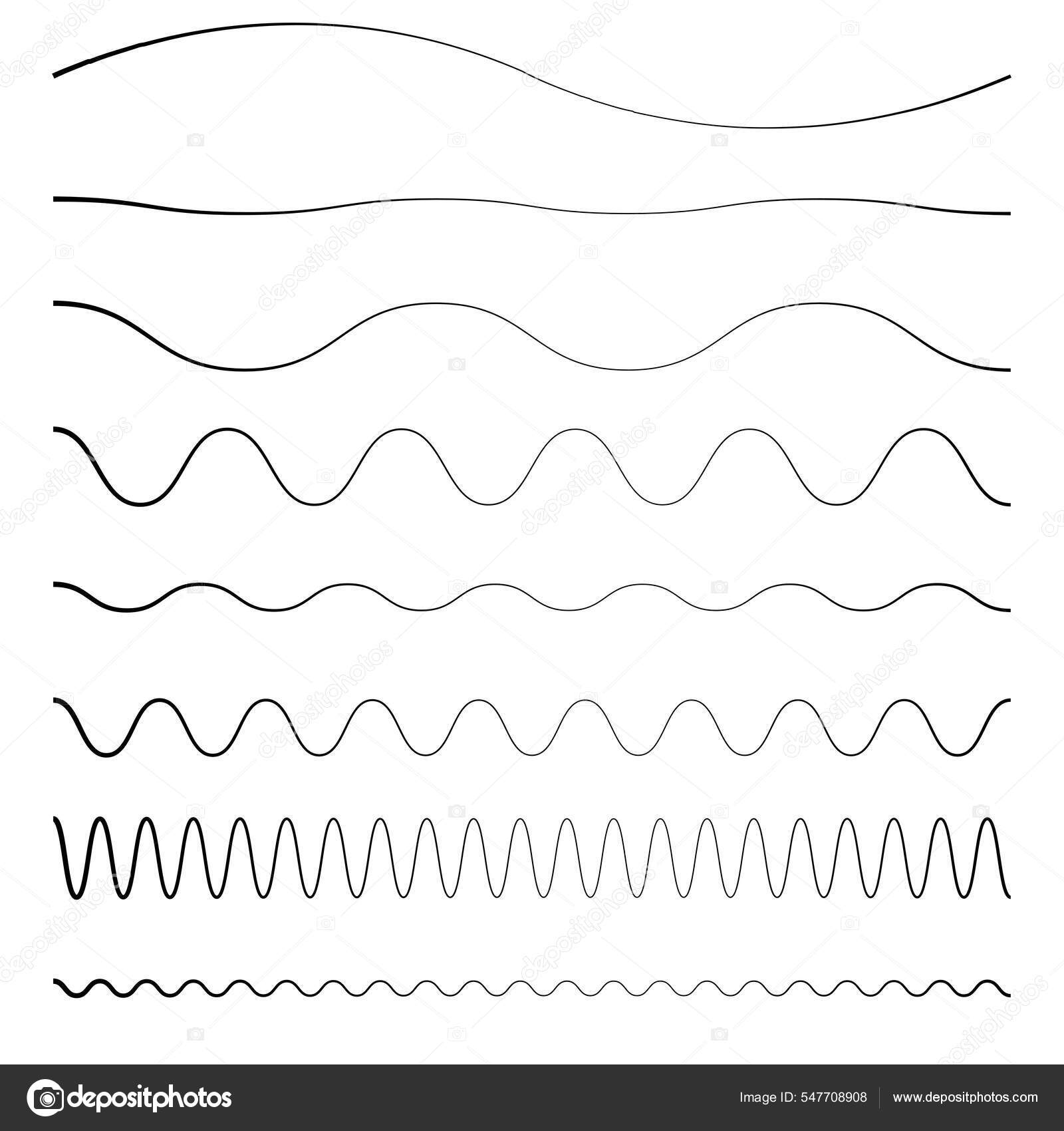 Wavy Waving Zigzag Crisscross Line Stripe Element Stock Vector by ...