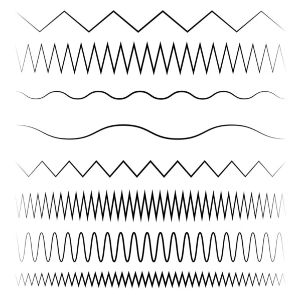 Wavy Waving Zigzag Crisscross Line Stripe Element Stock Vector by ...