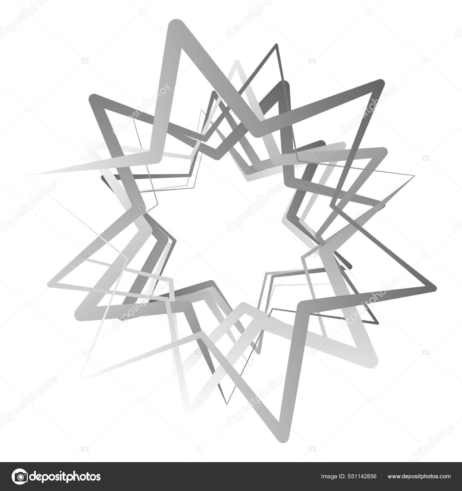 Star Vector Illustration Random Rotated Stars Icon Symbol Stock Vector ...