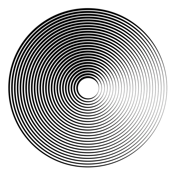 Concentric, radial circle pattern. Radiating spiral. Vortex line Stock ...