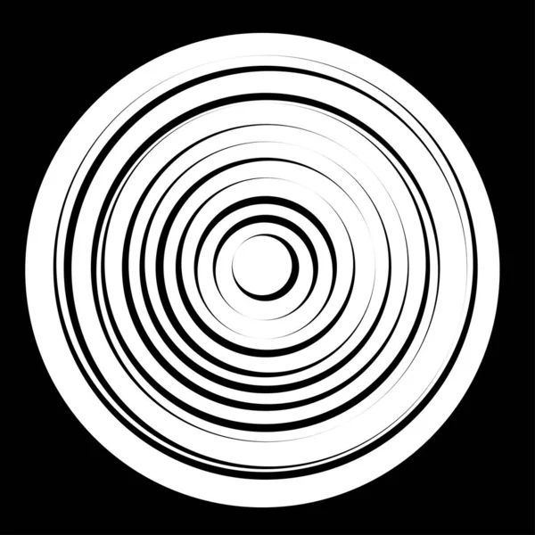 Concentric Radial Radiating Circles Rings Stock Vector by ©vectorguy ...