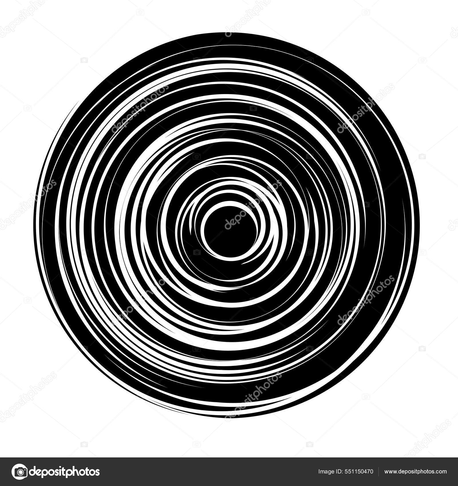 Concentric Radial Radiating Circles Rings Stock Vector by ©vectorguy ...