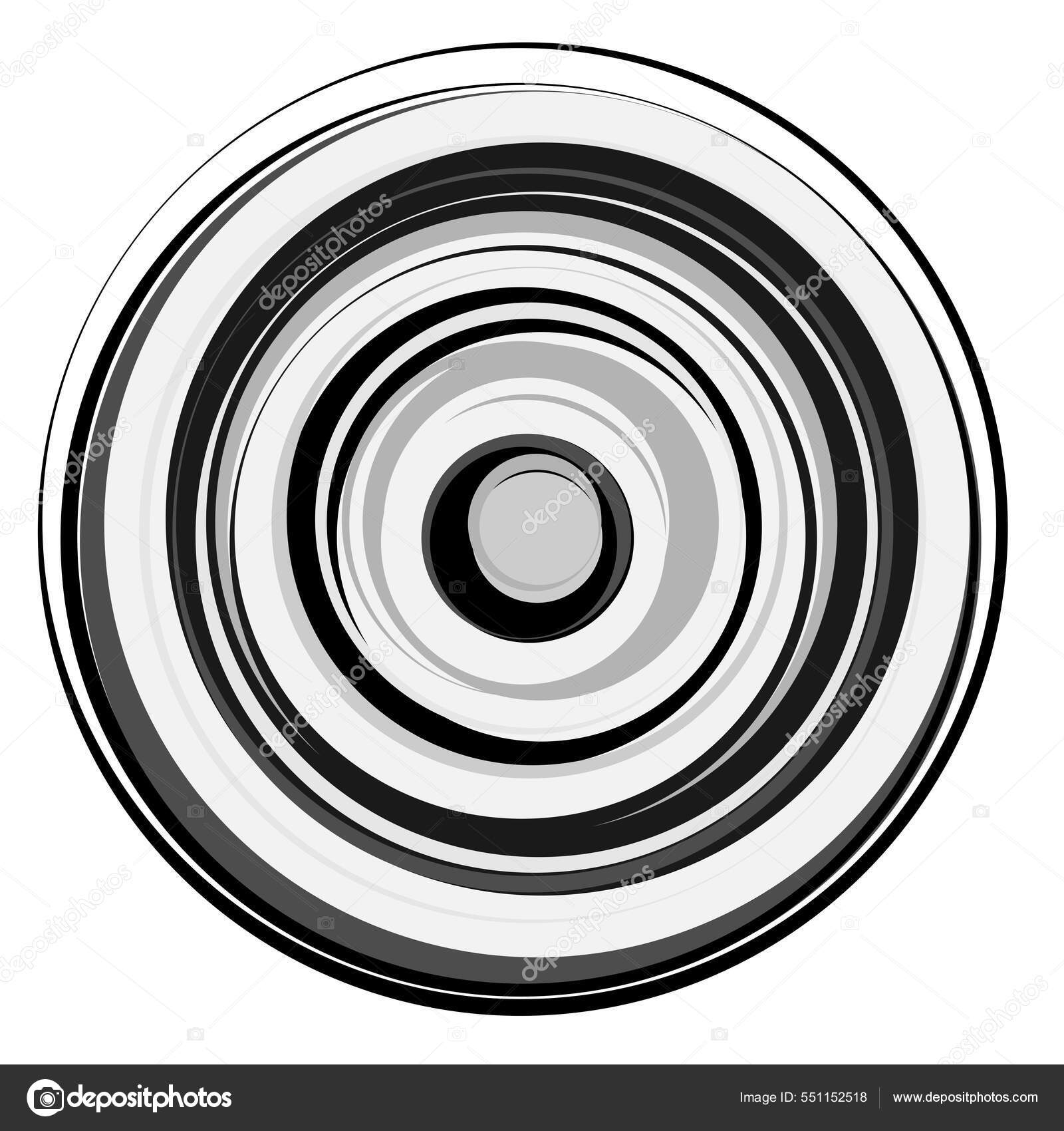 Random Grayscale Gray Concentric Circles Rings Abstract Geometric Design Elements Stock Vector ...