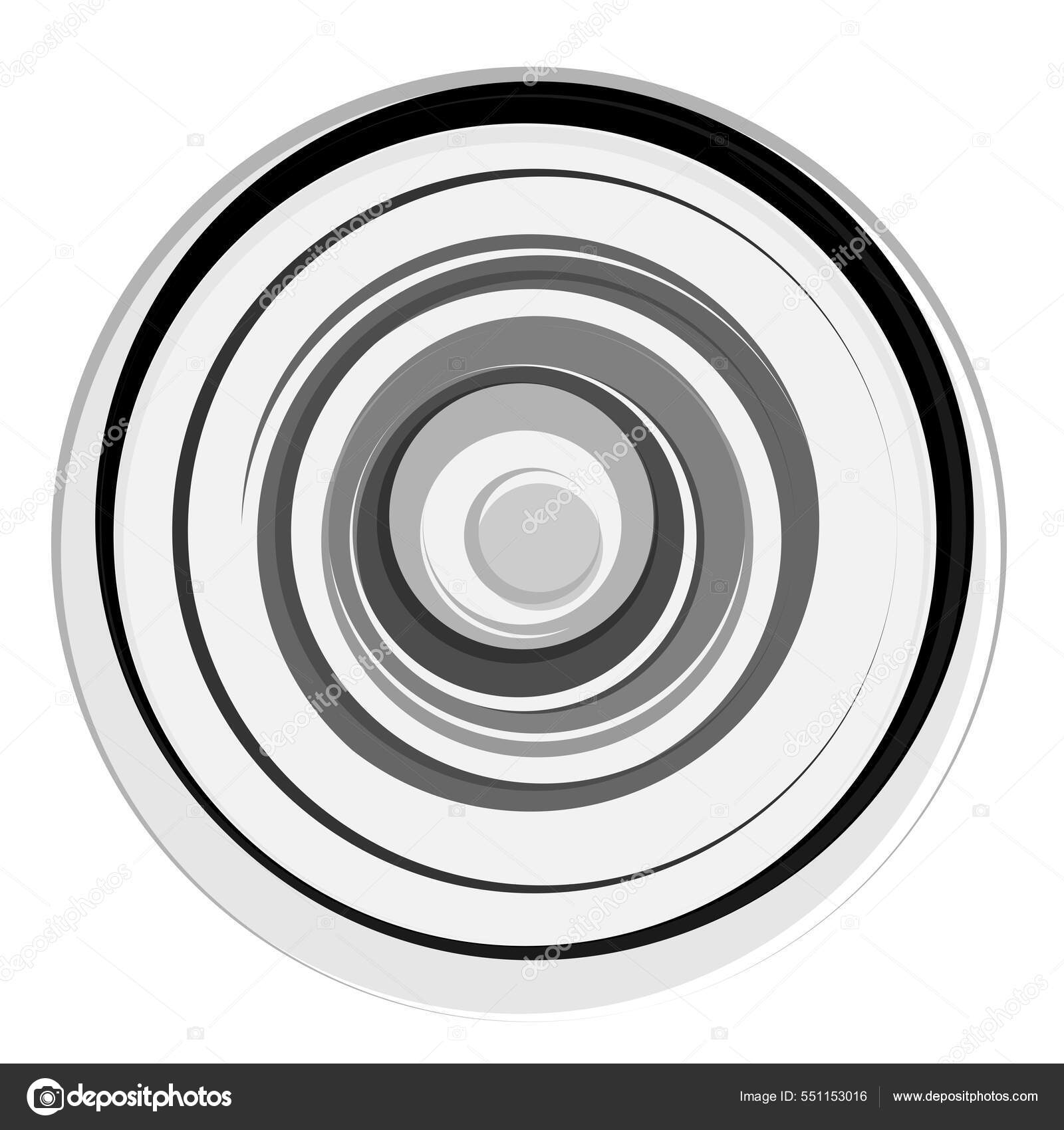 Random Grayscale Gray Concentric Circles Rings Abstract Geometric Design Elements Stock Vector ...
