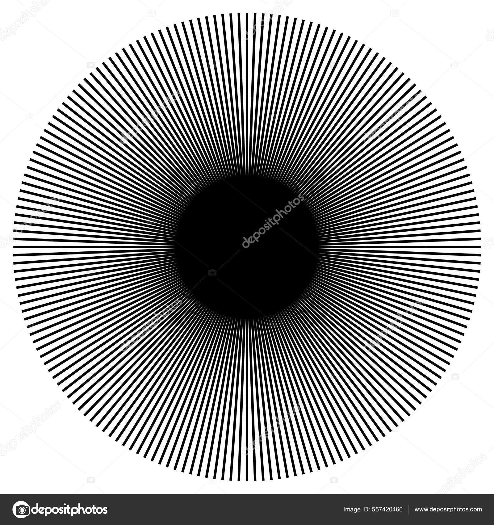 Radial Memancar Dan Konvergen Garis Garis Garis Melingkar Berputar ...