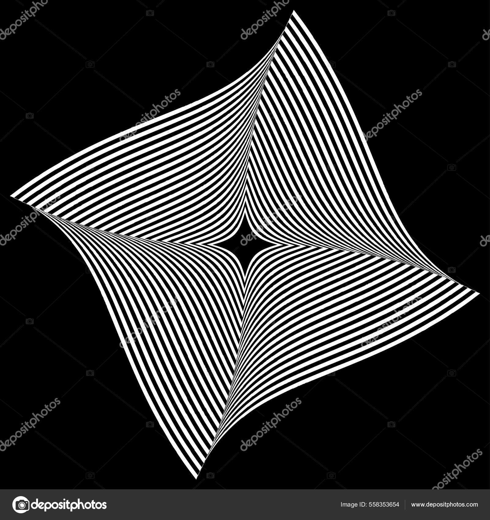 Art Optical Visual Art Vector Element Black White Abstract Geometric ...