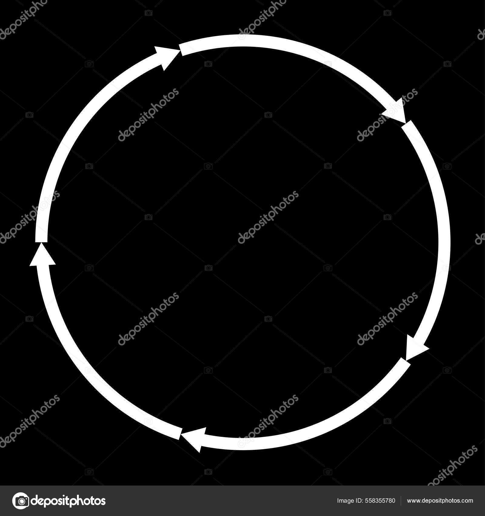 Circular Circle Arrows Repetion Recycle Cycle Icon Symbol Stock Vector ...