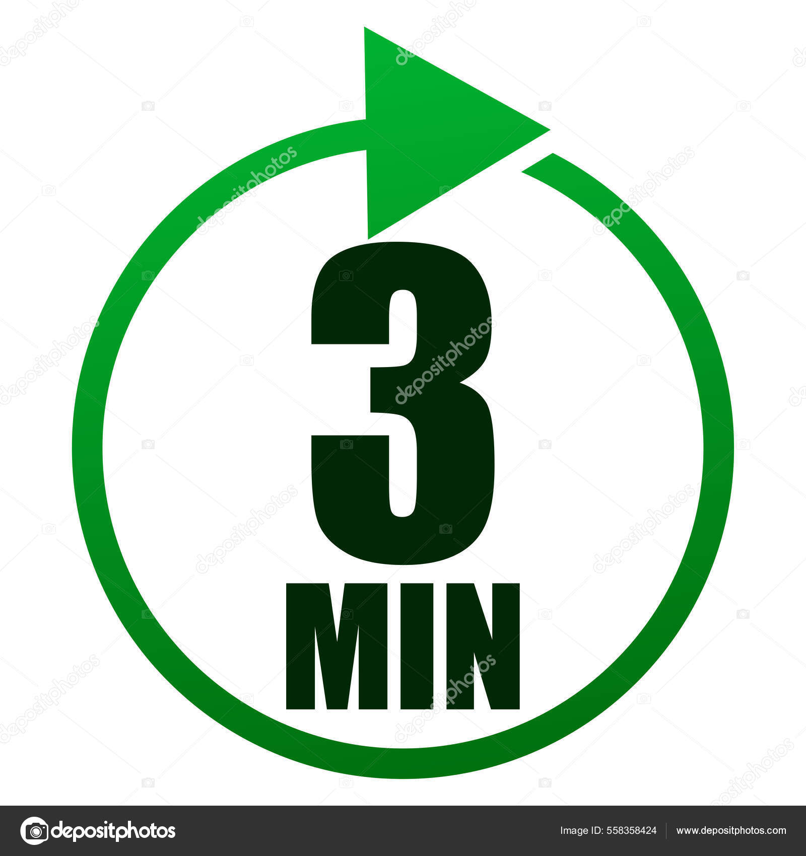 Min Turnaround Time Icon Circular Arrow Stock Vector Image by ...