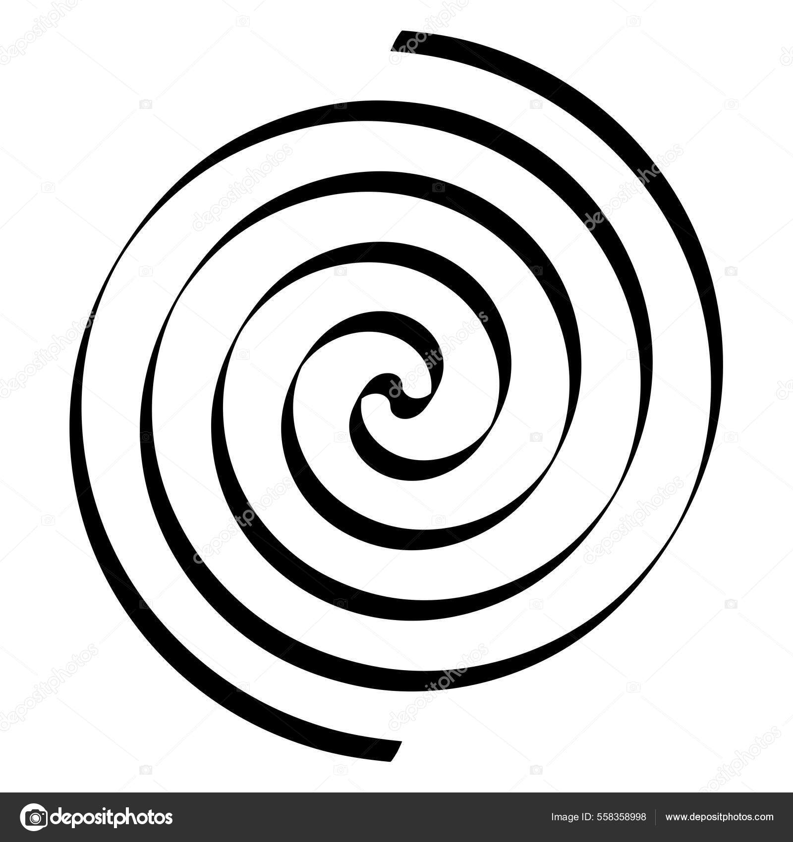 Spirally Shape Swirl Twirl Whirl Twirl Vector Design Element Billowy ...