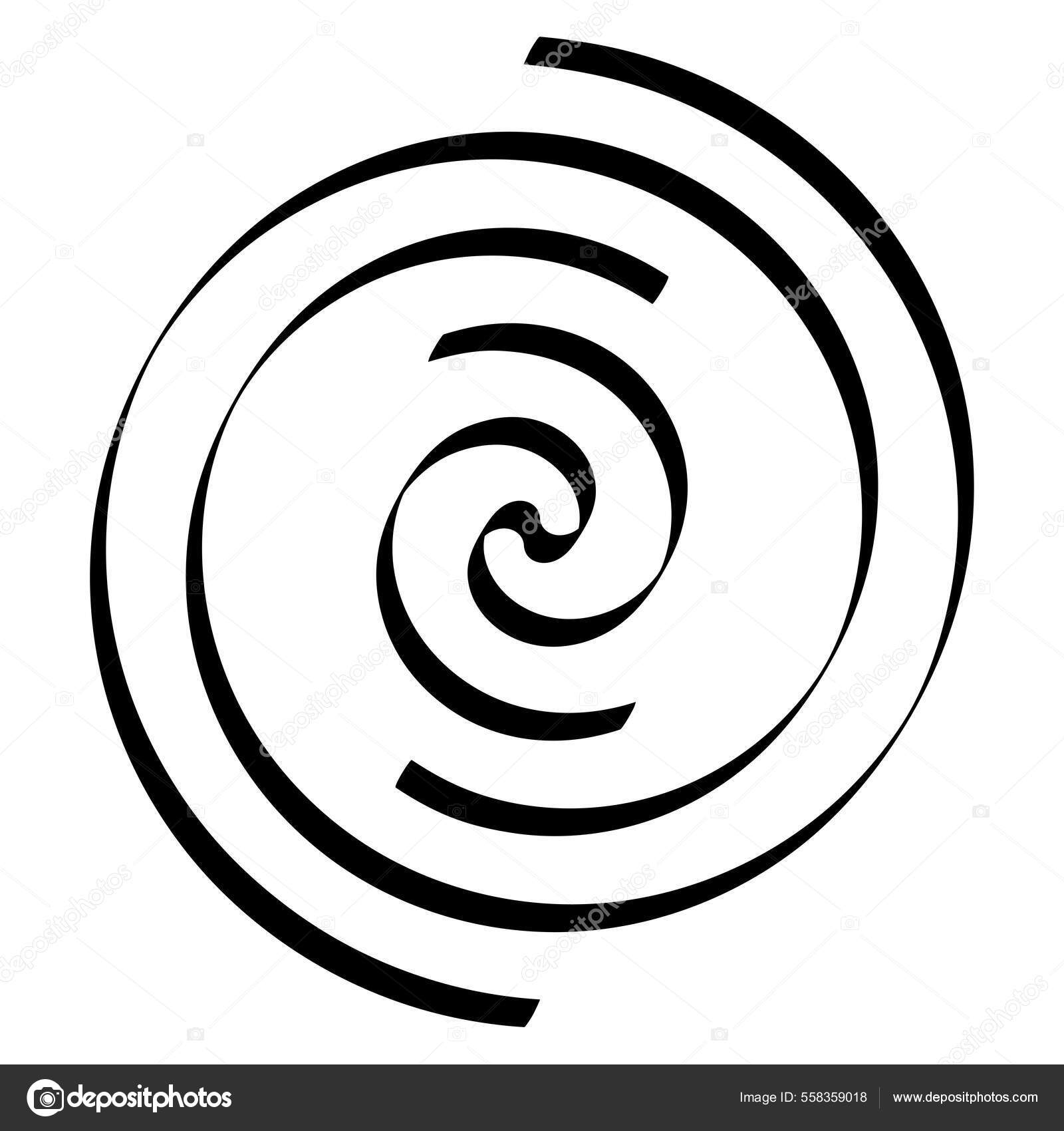 Spirally Shape Swirl Twirl Whirl Twirl Vector Design Element Billowy ...