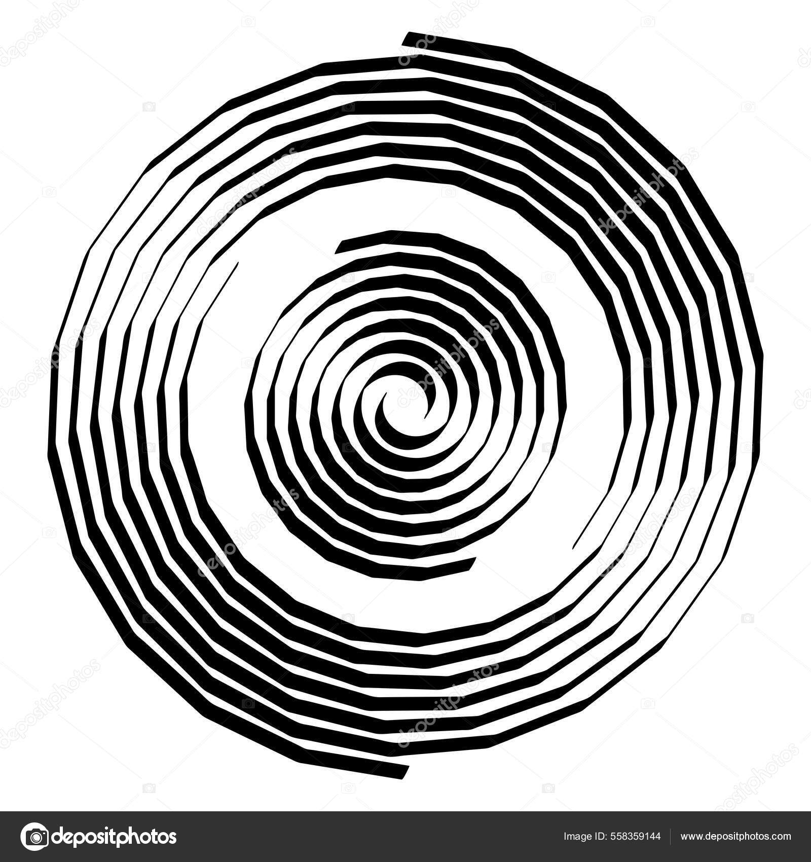 Spirally Shape Swirl Twirl Whirl Twirl Vector Design Element Billowy ...