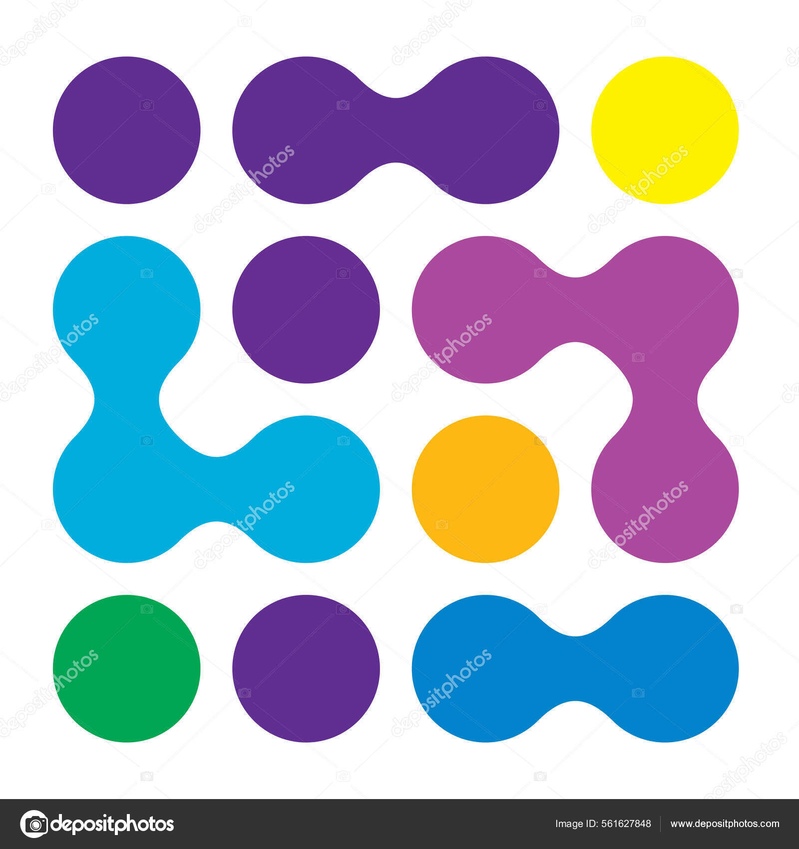 Metaball Connected Dots Circles Pattern Texture Element Stock Vector Image by ©vectorguy #561627848