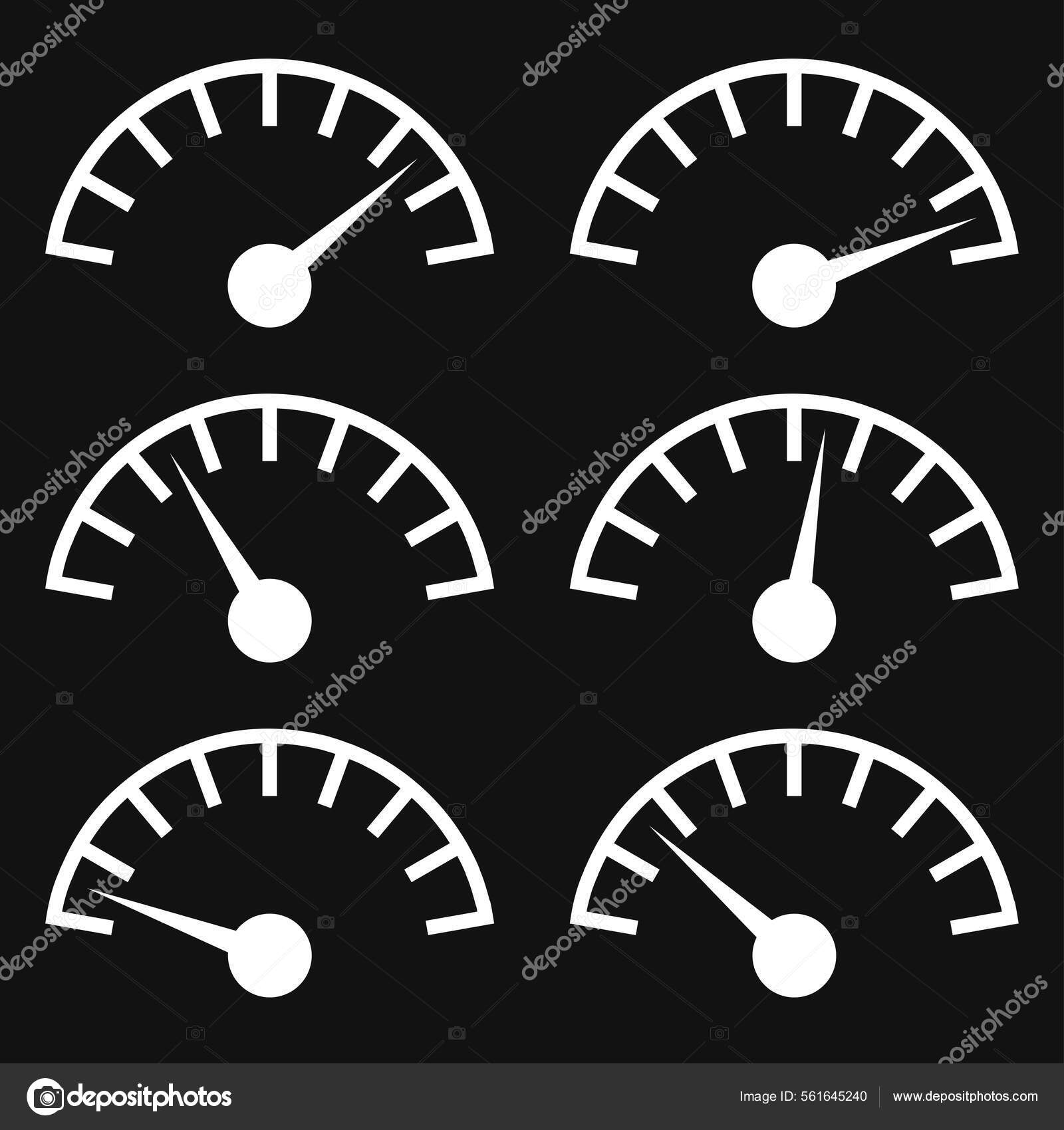 Medidor Metro Icono Del Indicador Nivel Símbolo Vector de stock por ...