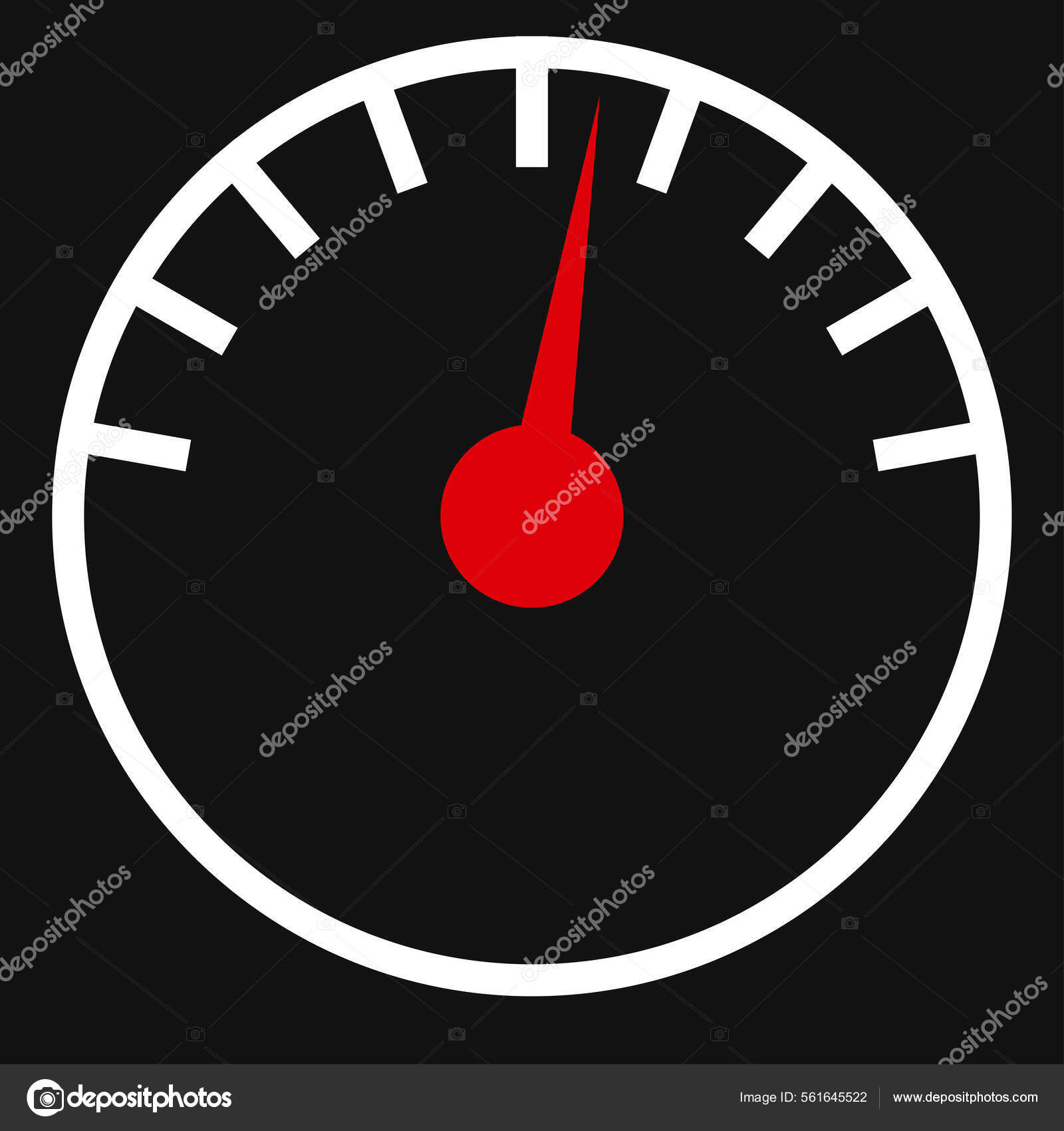 Gauge Meter Level Indicator Icon Symbol Stock Vector Image by ...
