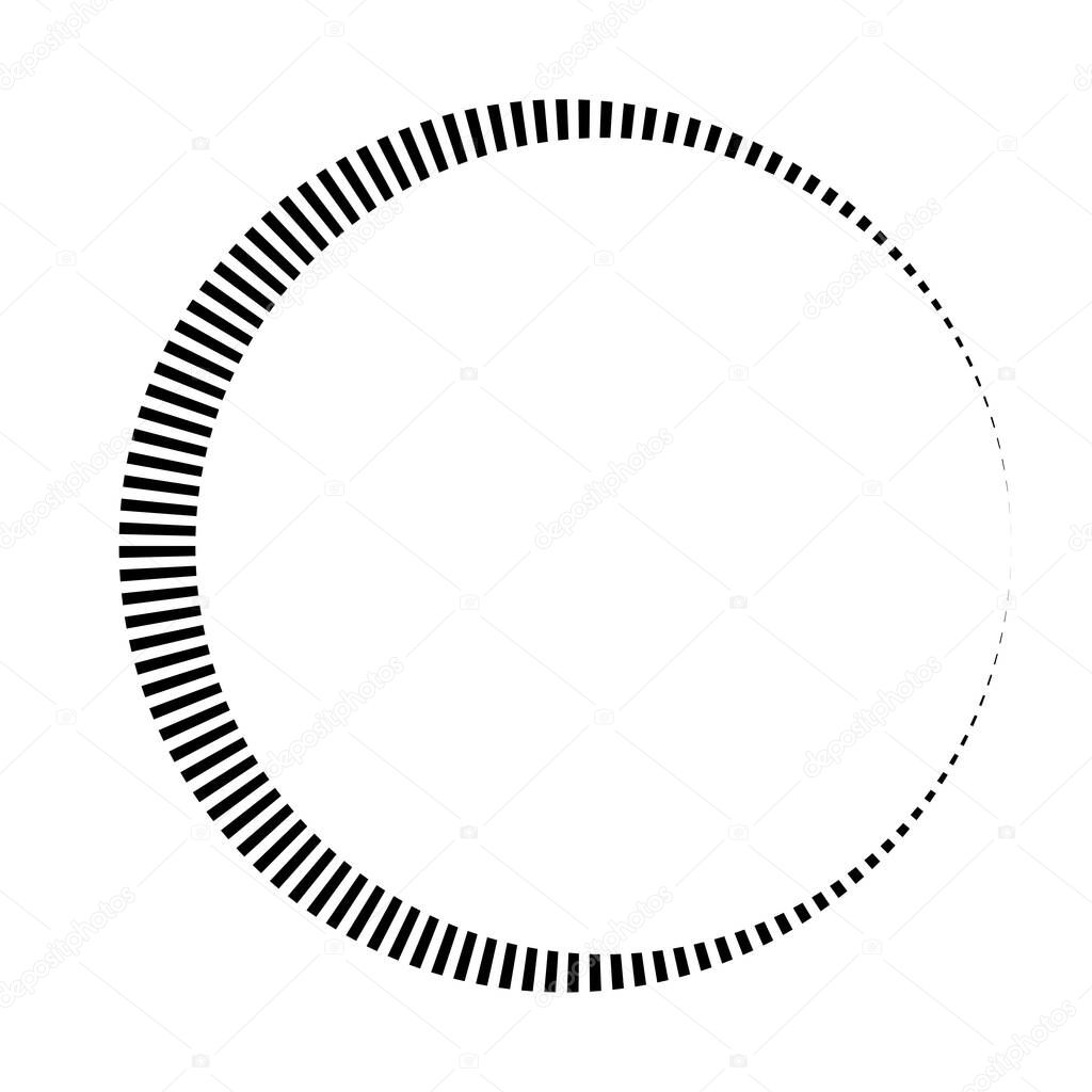 Anillo concéntrico, elemento geométrico lineal. Símbolo órbita. 2023