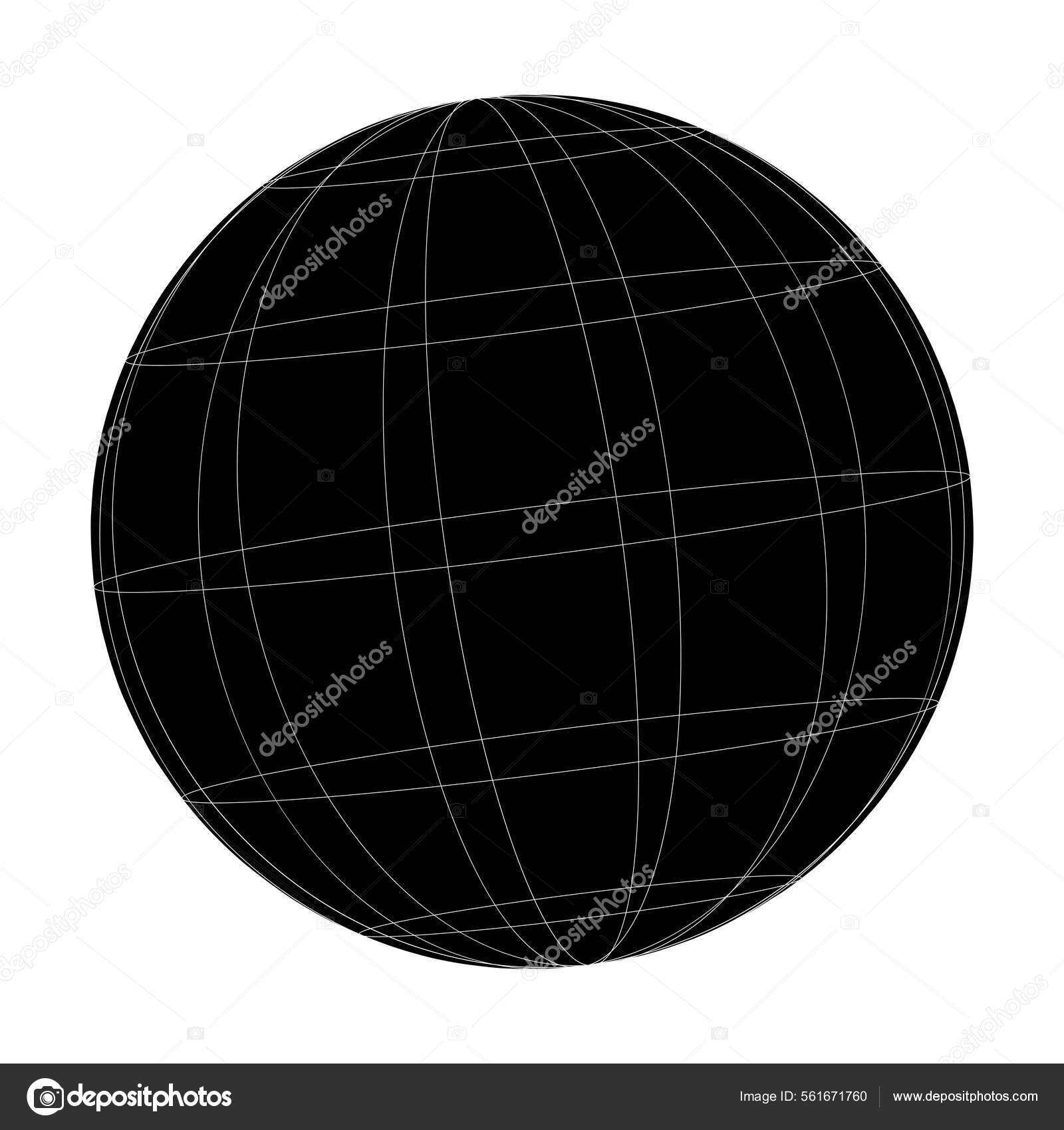 Wireframe Rejilla Esfera Malla Globo Bola Vector Ilustración Vector de ...