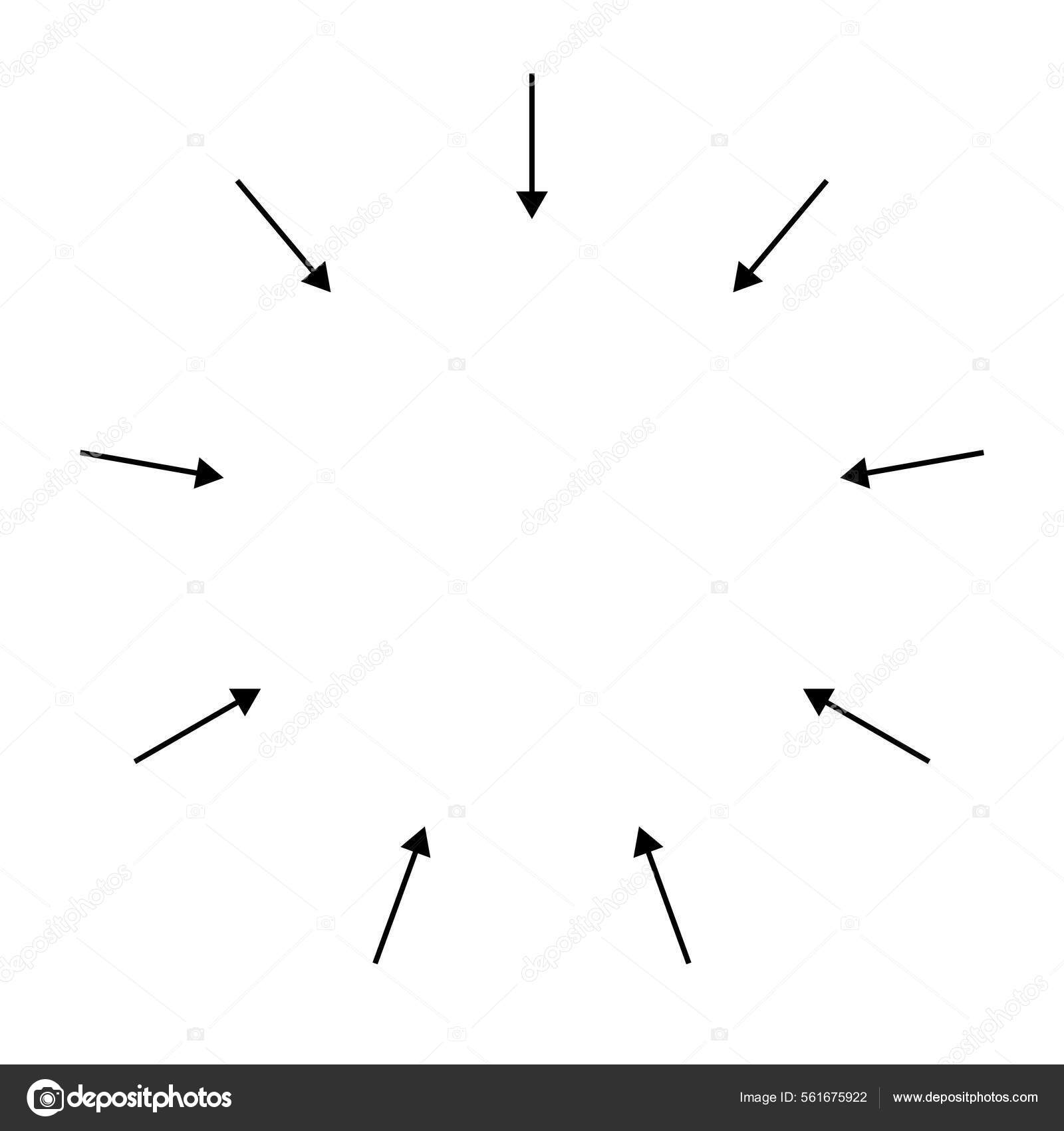 Arrows Pointing Inward Logo