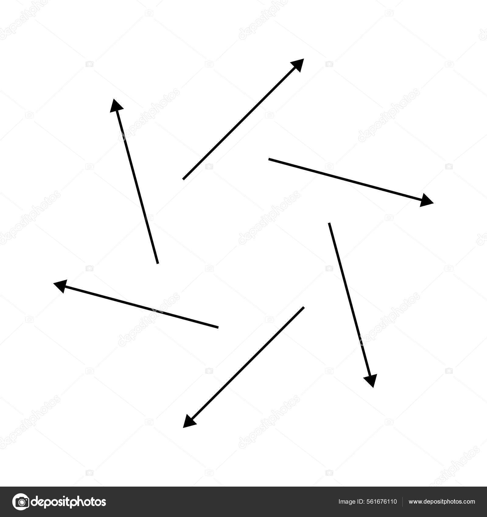 Outward Spiral Swirl Twirl Arrows Pointers Rotation Cycle Recycle ...