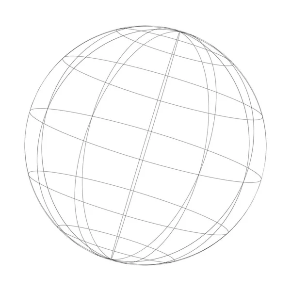 Sphere Orb Ball Wireframe Grid Mesh Surface Stock Vector by ©vectorguy ...