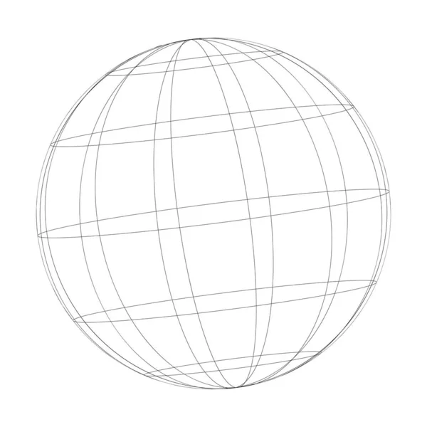 Sphere Orb Ball Wireframe Grid Mesh Surface Stock Vector by ©vectorguy ...
