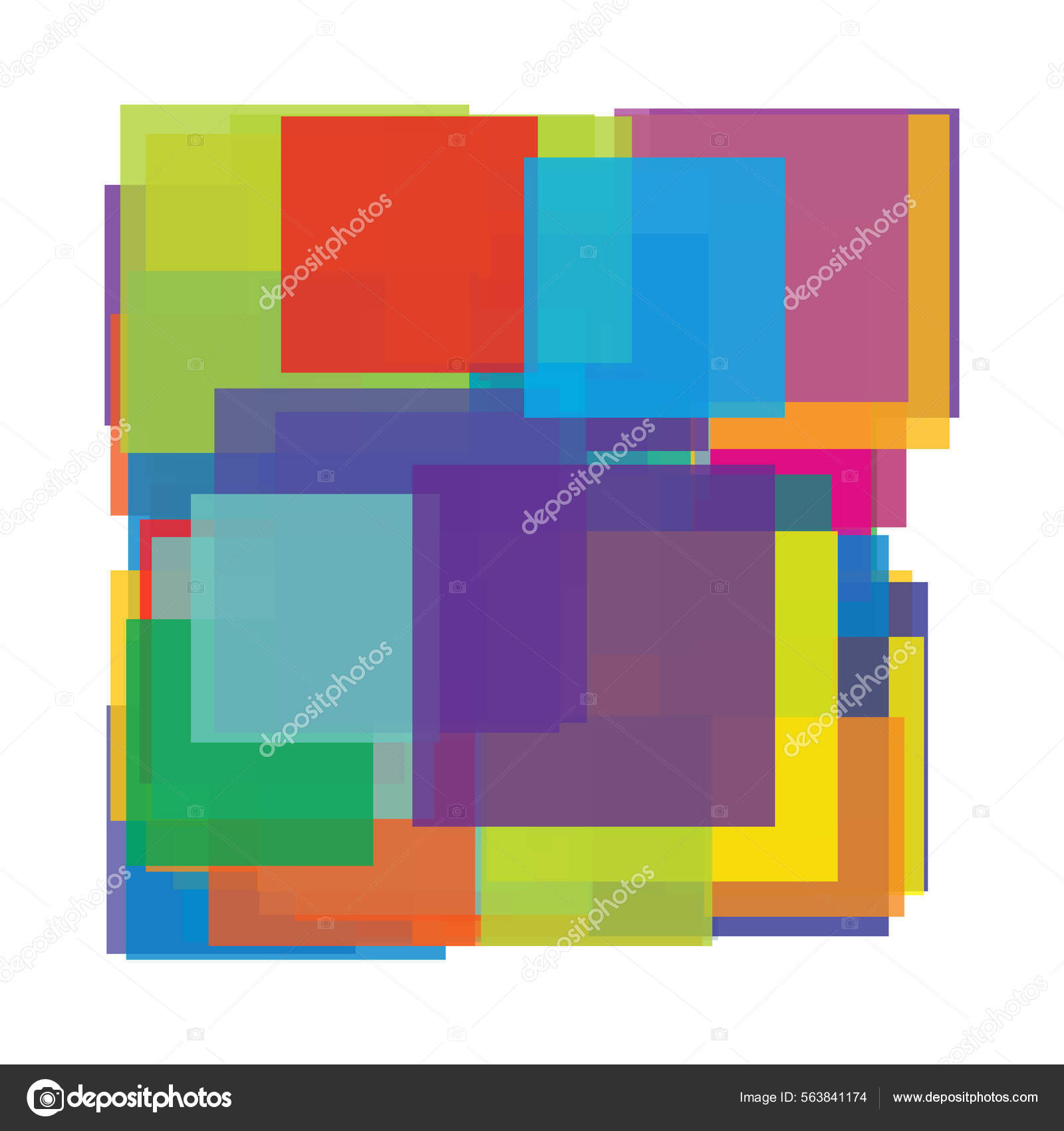 Random Rectangles Structure Vector Composition Pattern Stock Vector by ...