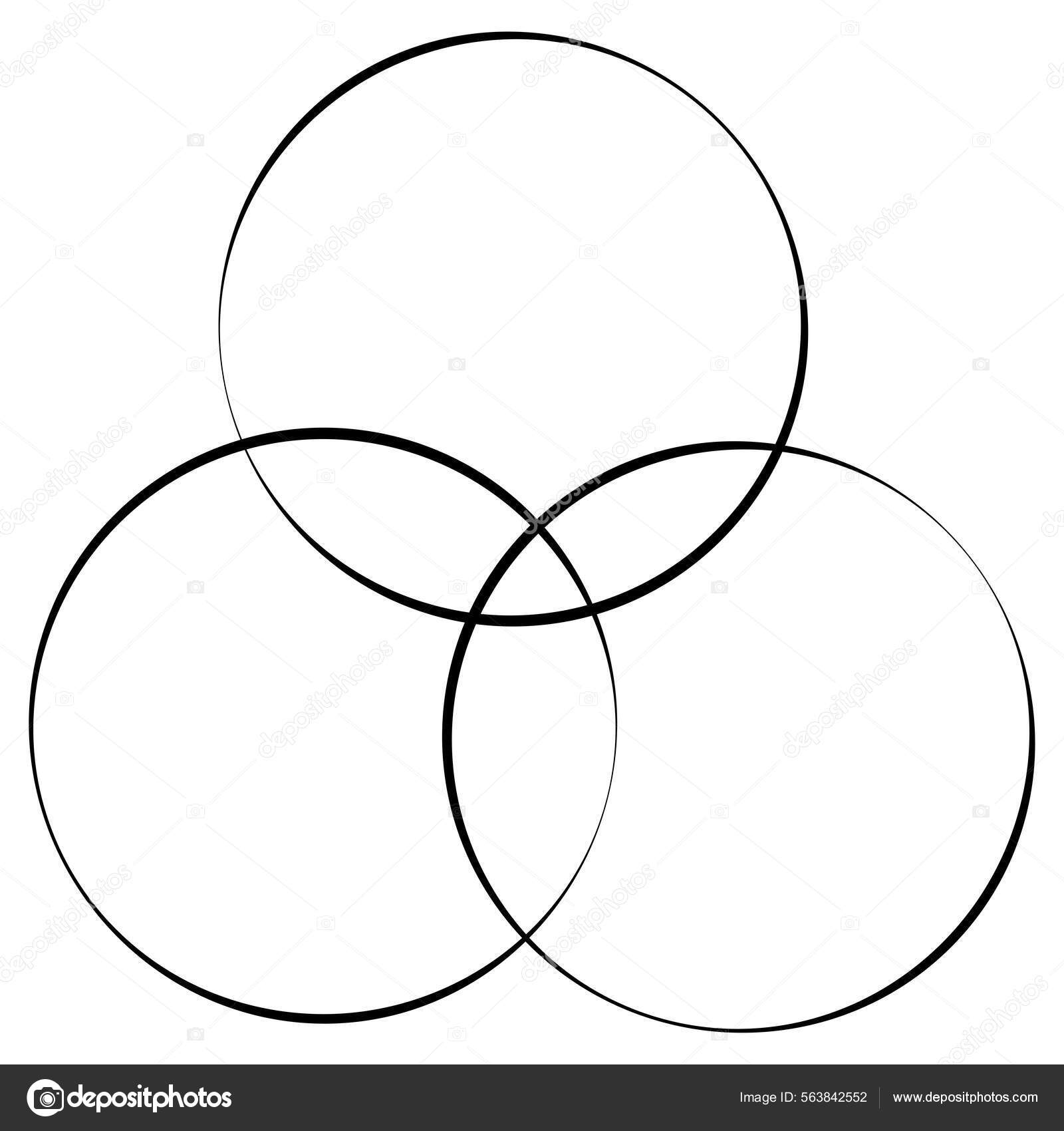 Interlocking Interlace Circles Circular Geometric Icon Logo Stock ...