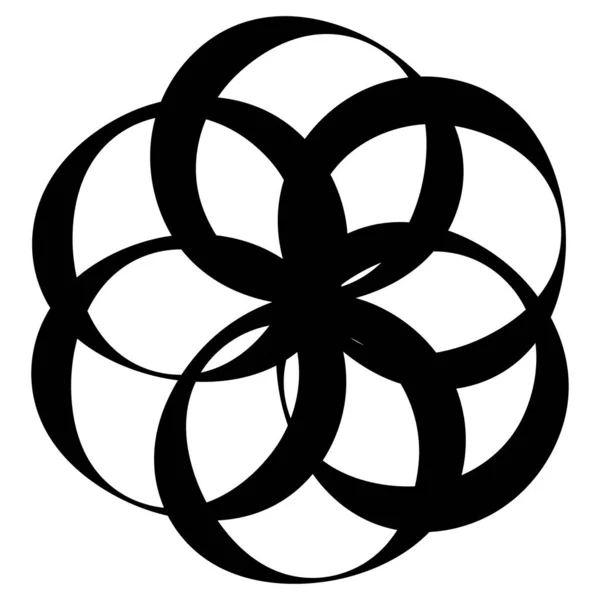 Interlocking Interlace Circles Circular Geometric Icon Logo Stock ...