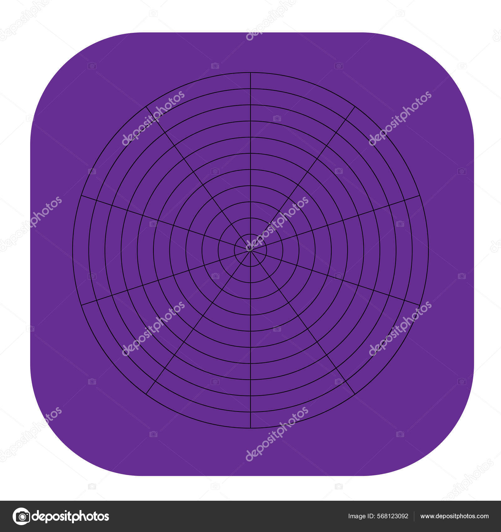 Polar Circular Grid Mesh Pie Chart Graph Element ©vectorguy 568123092'e ...