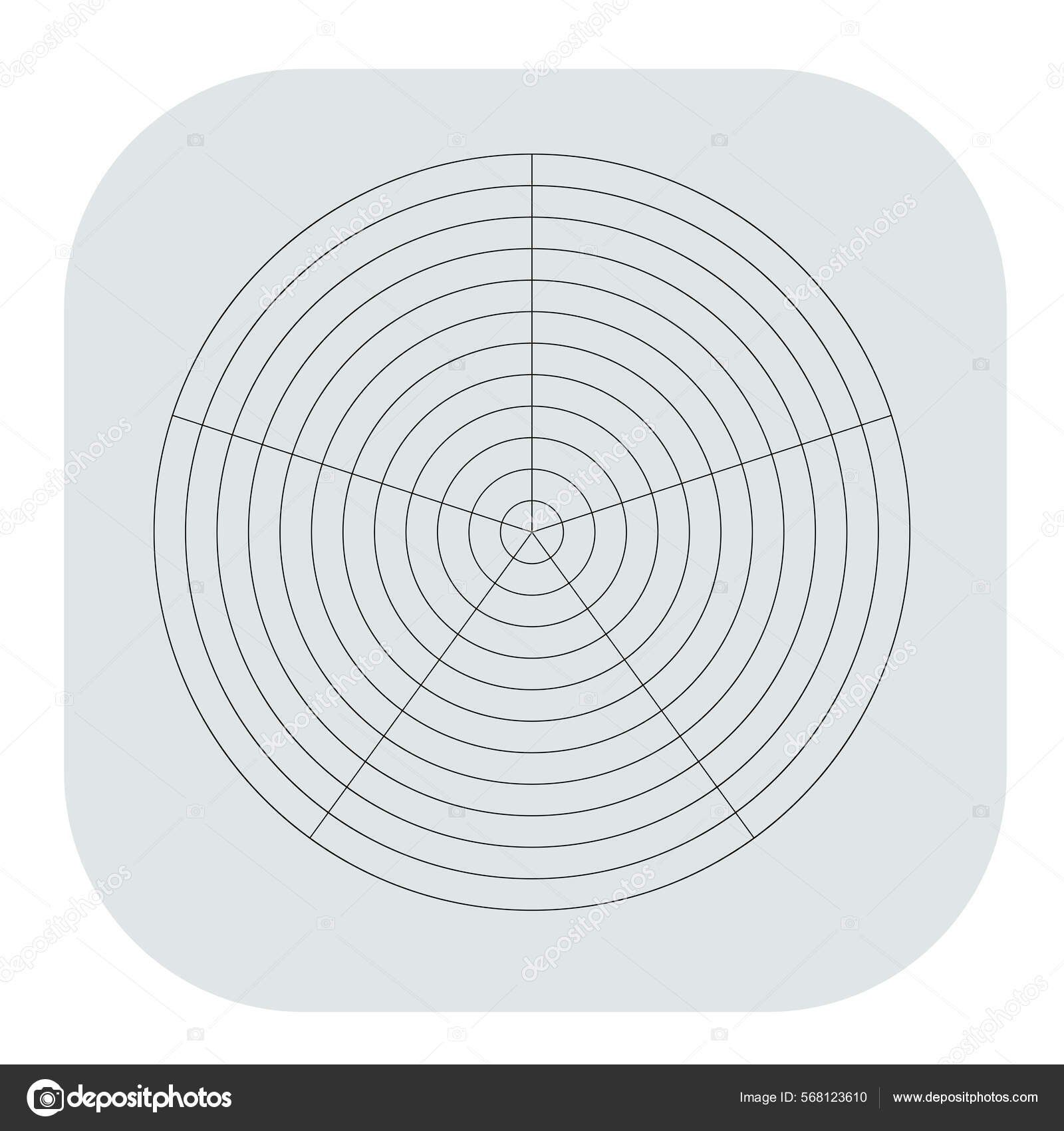 Polar Circular Grid Mesh Pie Chart Graph Element ©vectorguy 568123610'e ...